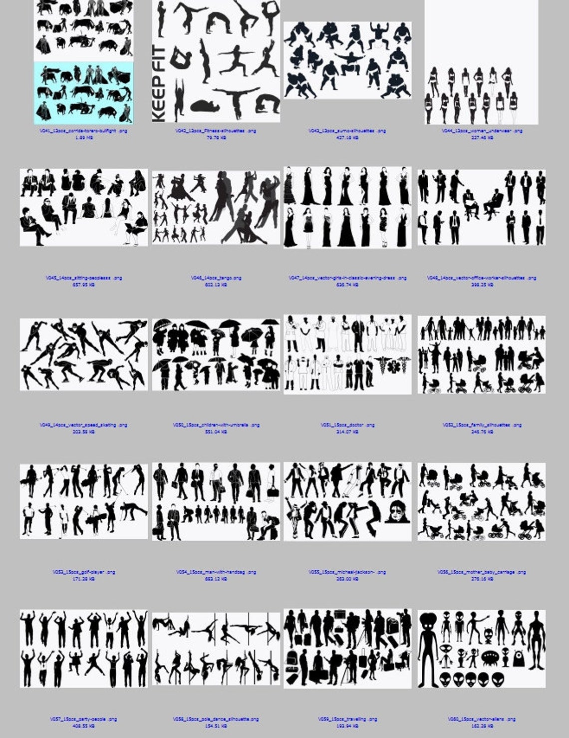 6200 Human Figure Silhouettes Mega Bundle Woman Man People - Etsy