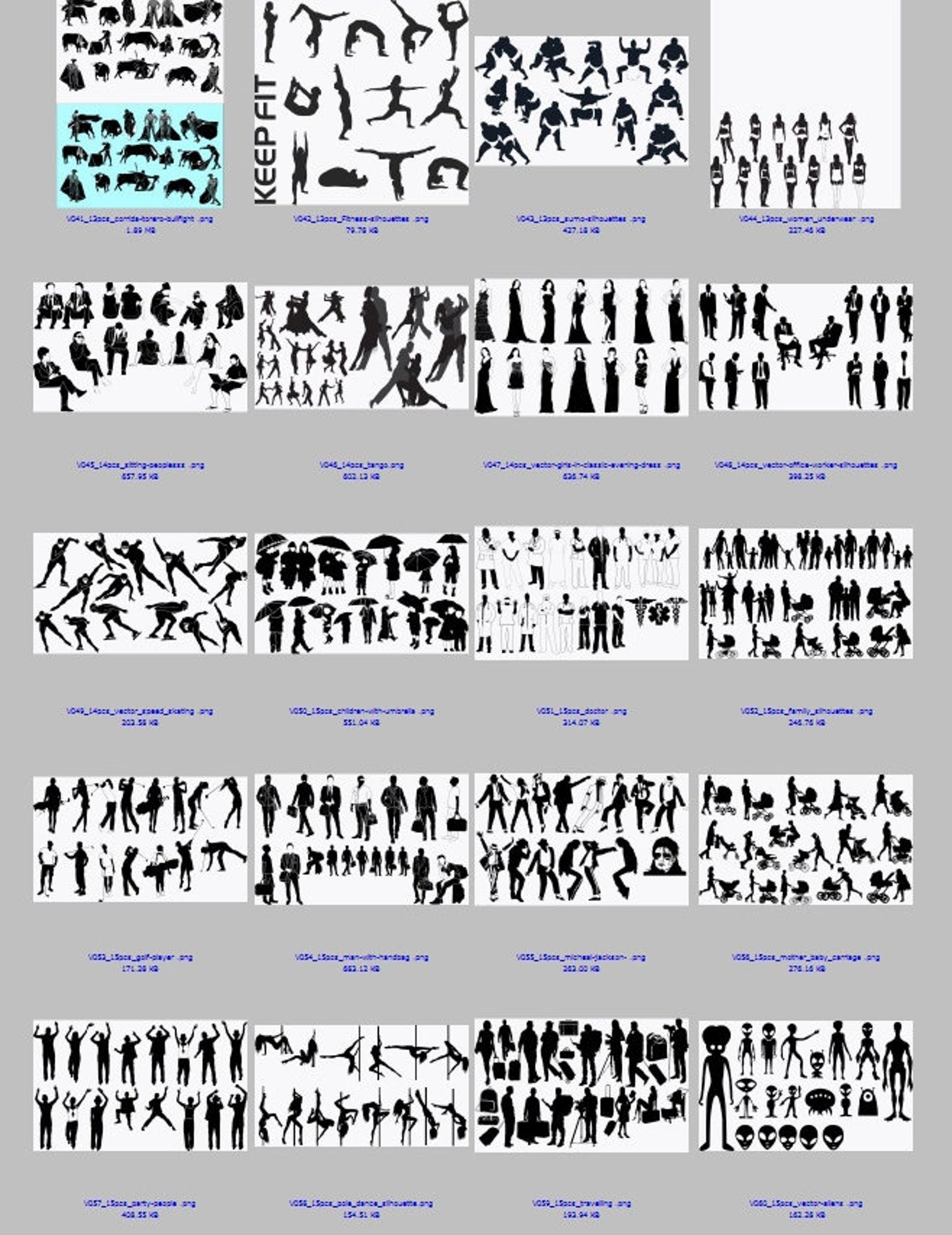 6200 Human Figure Silhouettes Mega Bundle Woman Man People - Etsy