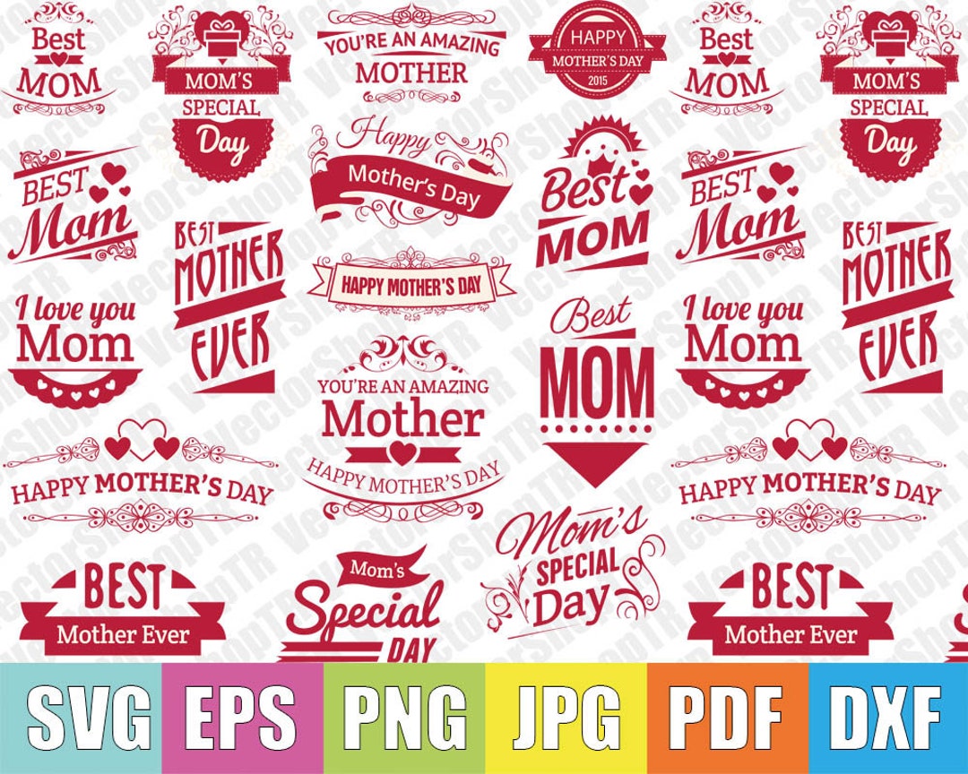 Muttertags-SVG-Bundle, SVG-Dateien, png-Dateien, EPS-Dateien, PDF ...