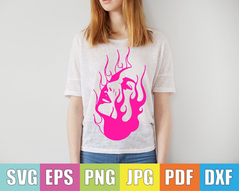 Woman Fire Svg, Svg Files, Png Files, Eps Files, Pdf Files, Svg File ...