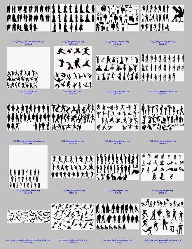 6200 Human Figure Silhouettes Mega Bundle Woman Man People - Etsy