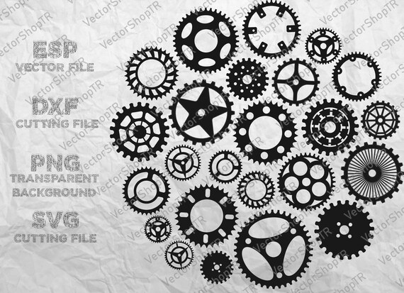 Steampunk Gears And Cogs Vector