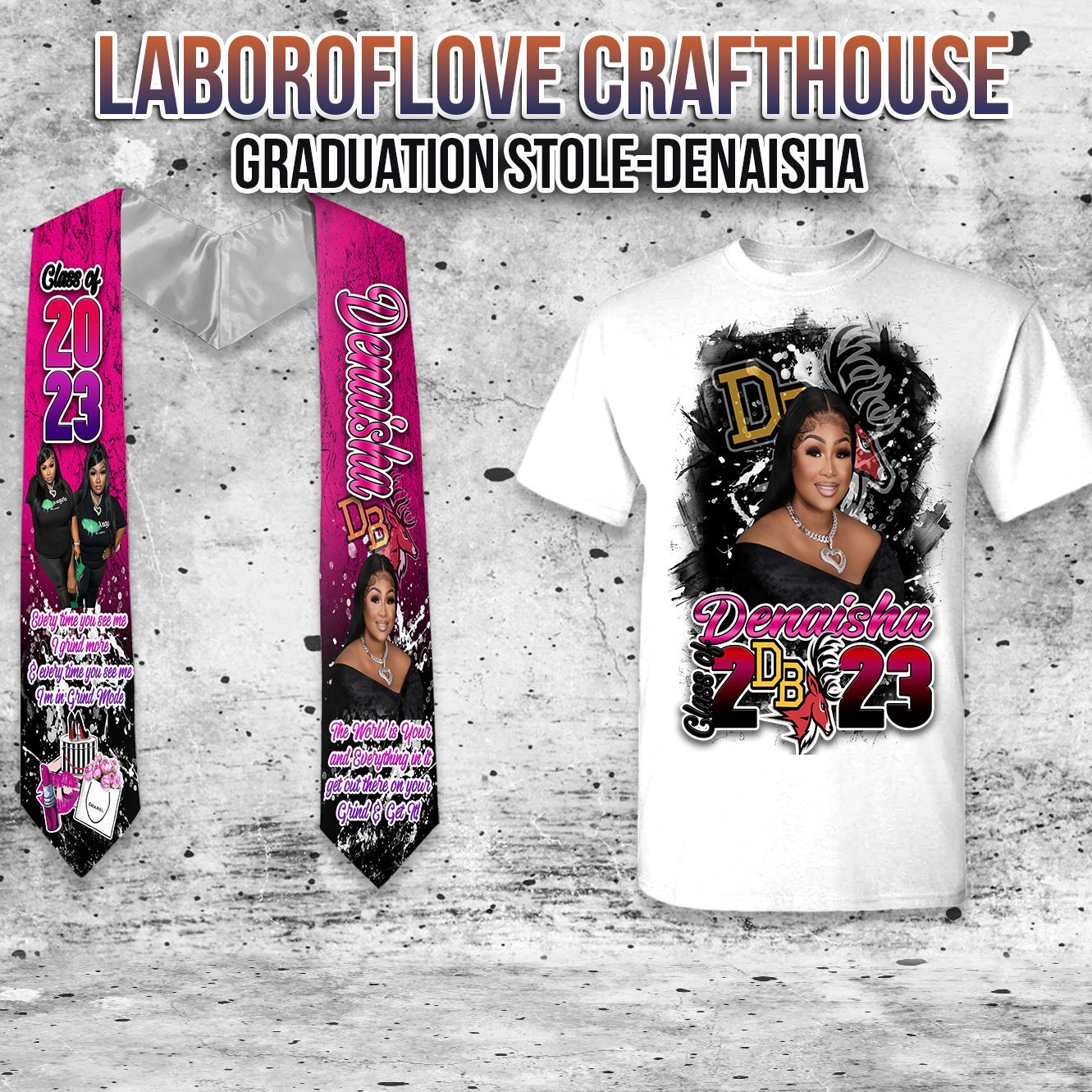 Graduation Shirt and Stole Bundle, Class of 2023 Graduation Shirt ...
