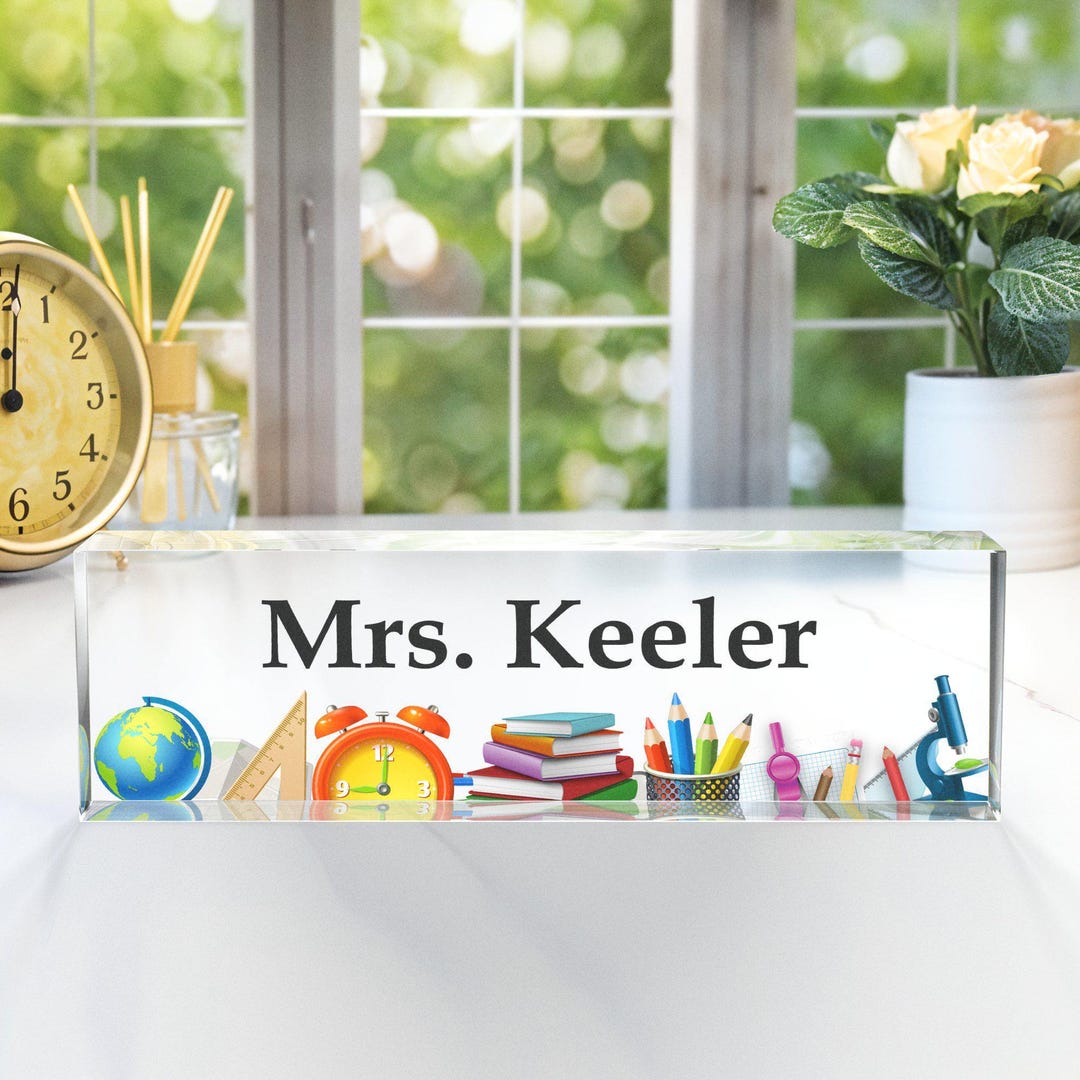 Teacher Name Plate, Custom Desk Sign for Teacher, Custom Name Plates ...