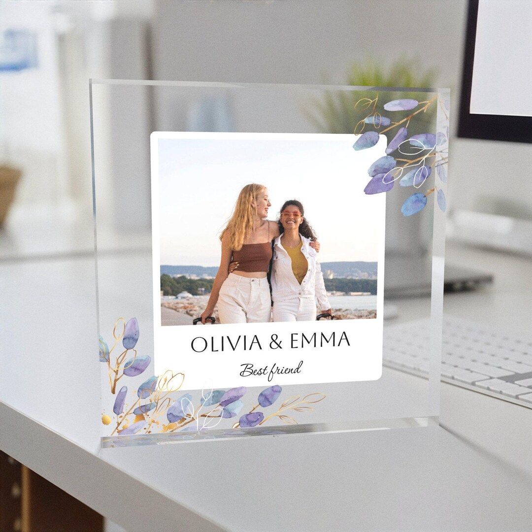 Acrylic Glass Photo Frame Block, Custom Acrylic Block Photo, Crystal ...