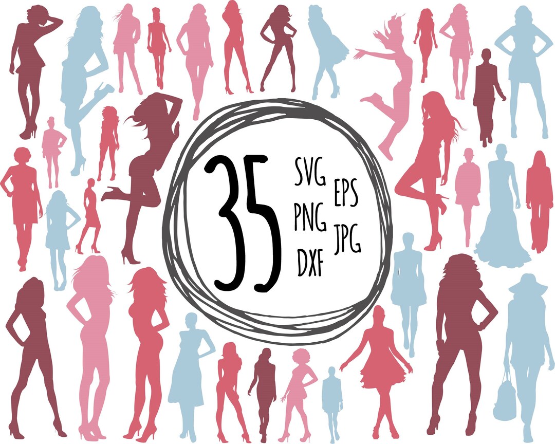 FASHION MODEL SVG Model Svg Models Silhouette Fashion Dxf - Etsy Australia
