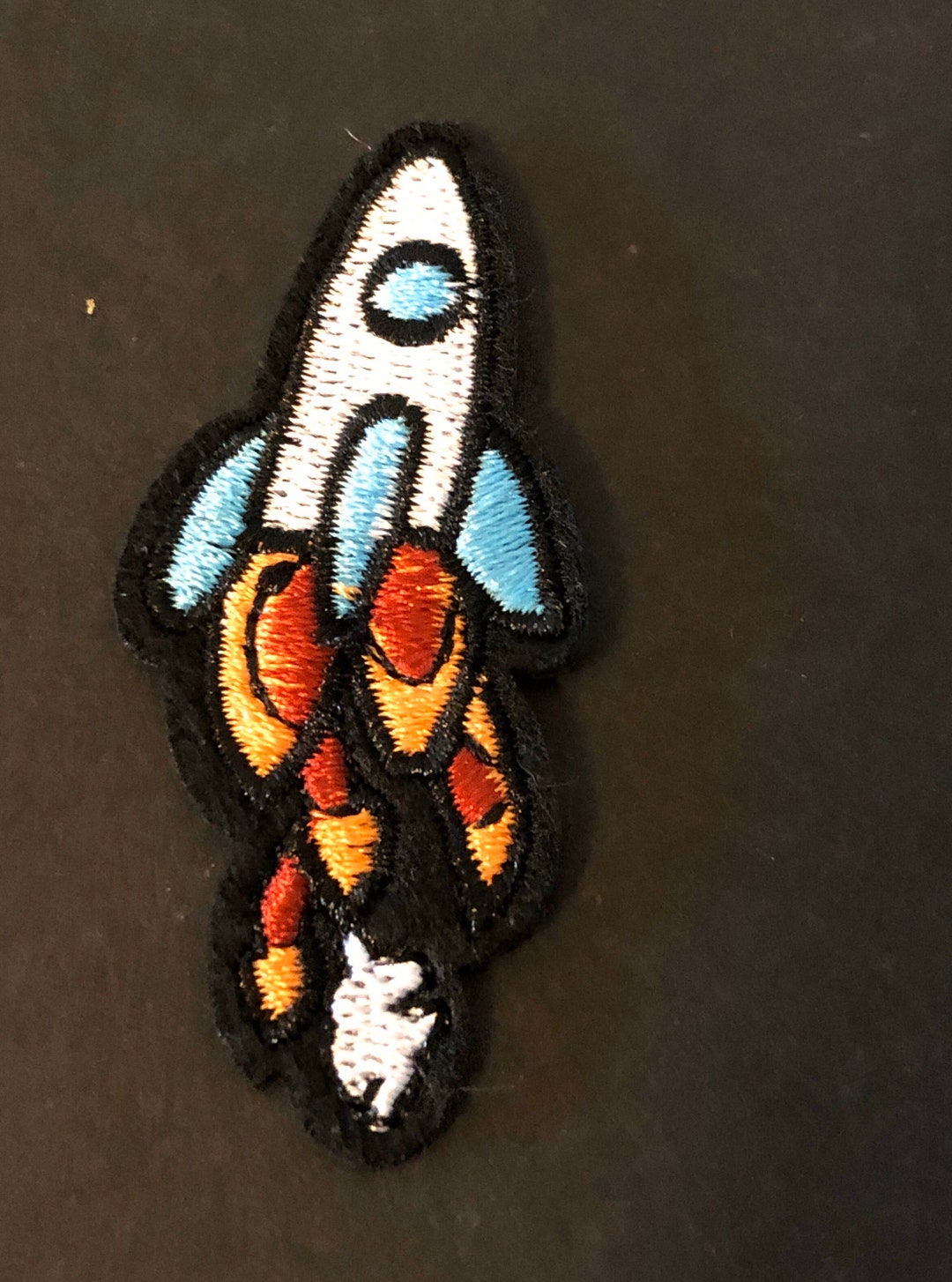 Rocket Ship Iron on Embroidered Patch - Etsy