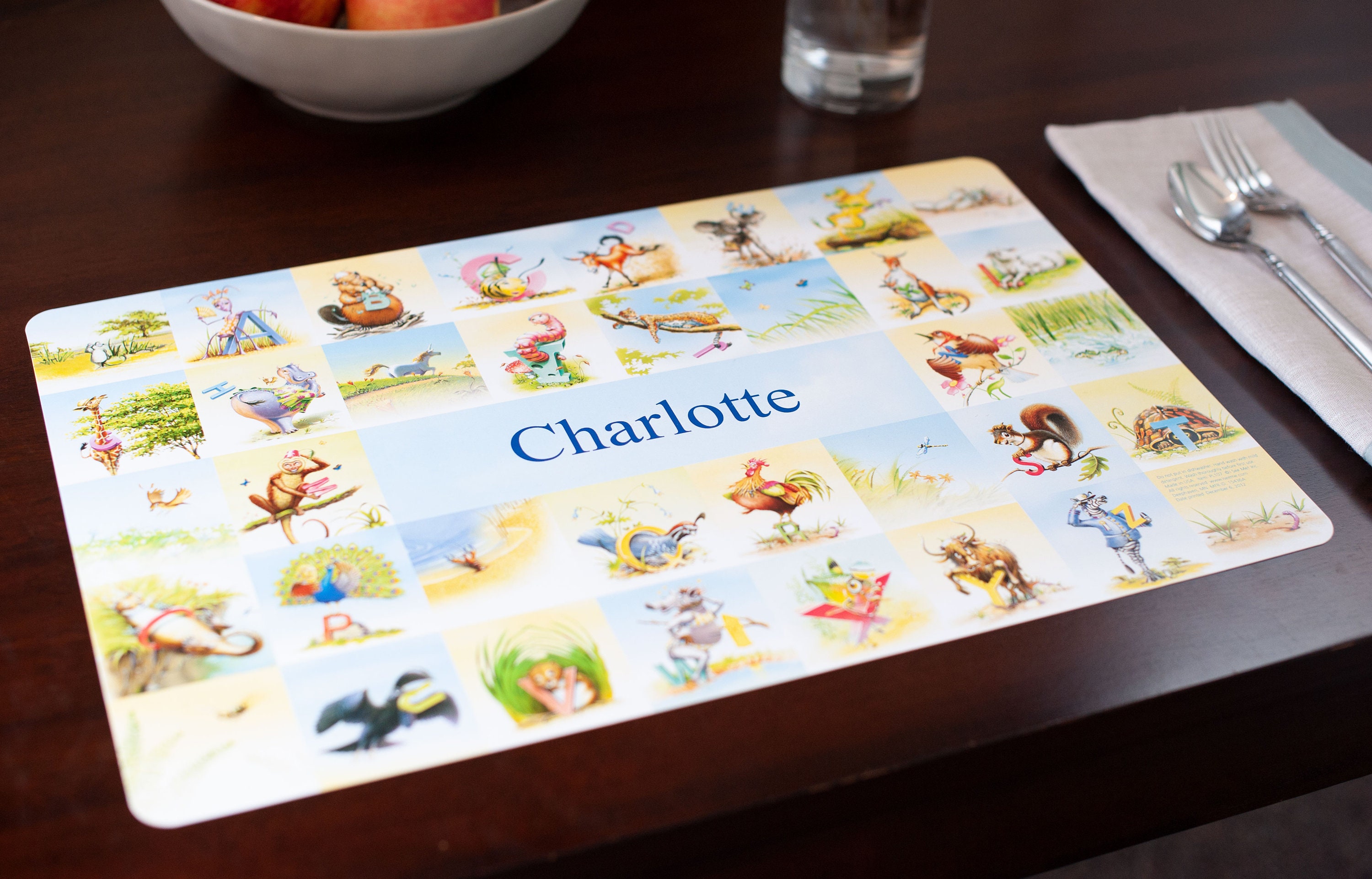 Personalized Placemat for Kids | Placemat With Name | Personalized ...