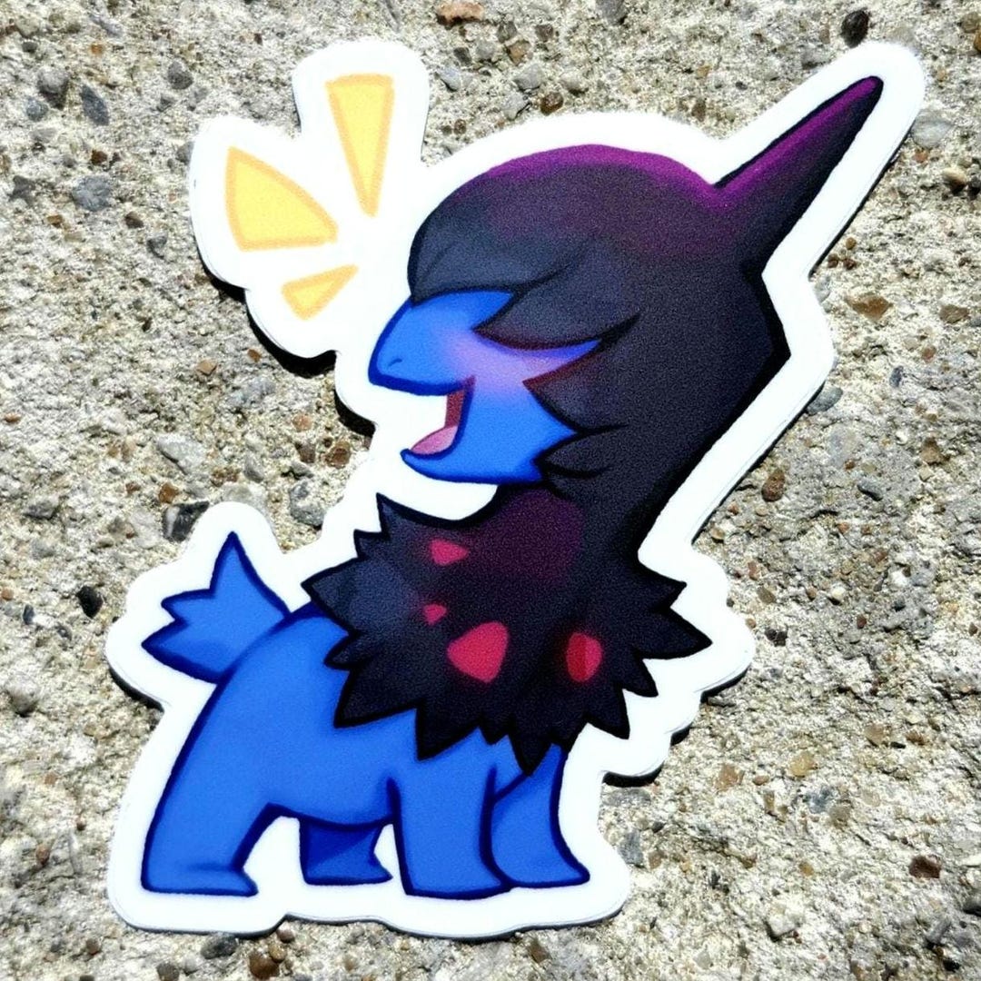 Deino Pokémon Vinyl Sticker – Cute Dragon Type Art, Chibi Pokémon Gift ...