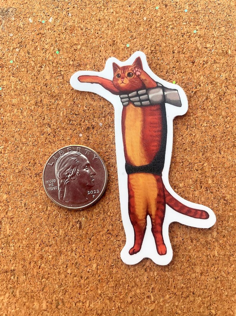 Stray Cat Sticker | Matte Vinyl Decal | Waterproof - Etsy