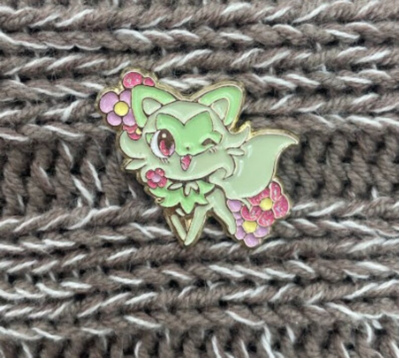 Pokémon Enamel Pins Sprigatito Sparkle Soft Enamel Metal Pin Scarlet ...