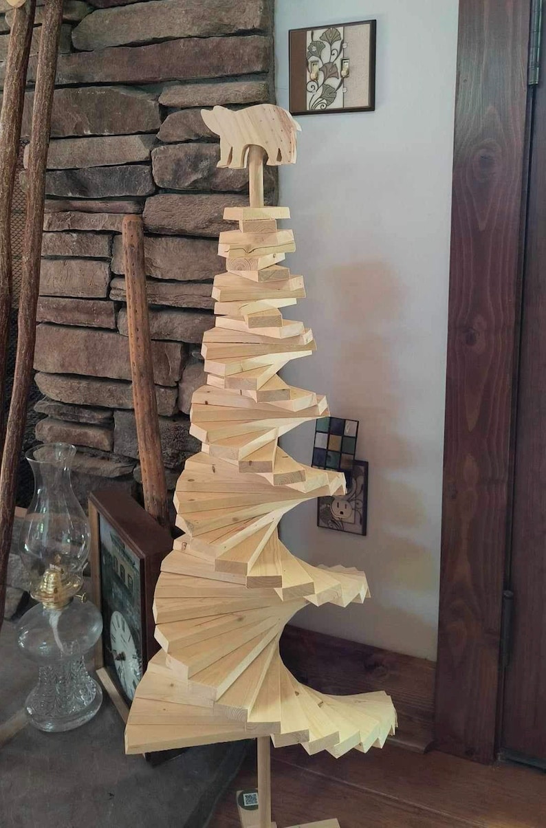 Wooden Spiral Tree - Etsy