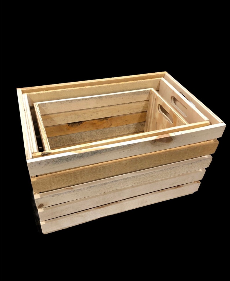 Farmhouse Rustic Crates - Etsy