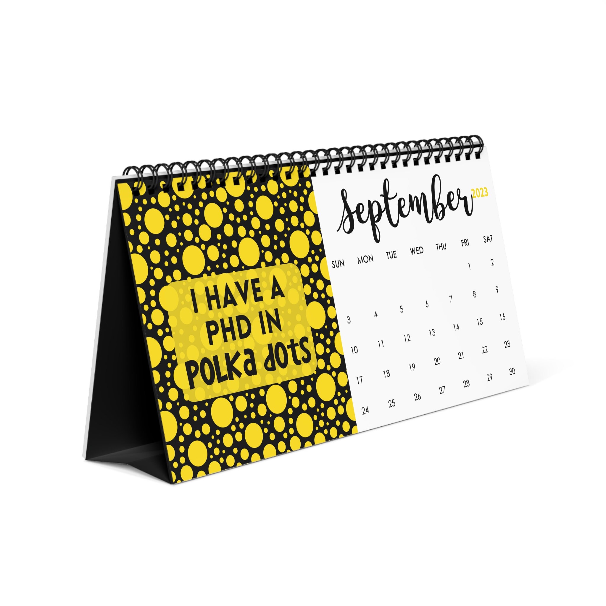 2023 Calendar, 2024 Calendar, Polka Dot Gift, Polka Dot Calendar, Desk ...