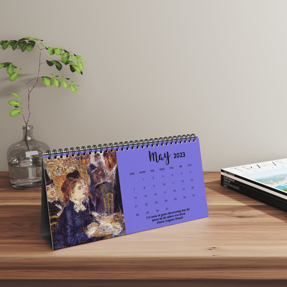 2023 Calendar, Renoir Art, Pierre Auguste Renoir Quotes, Desk Calendar ...