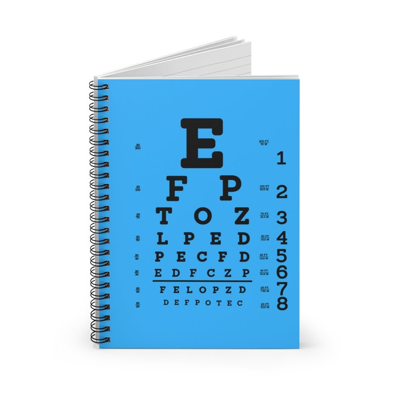 Eye Chart Journal Snellen Chart Journal Optometrist Gift - Etsy
