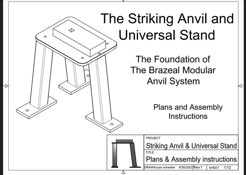 Plans & Assembly Instructions, for the Striking Anvil and Universal ...