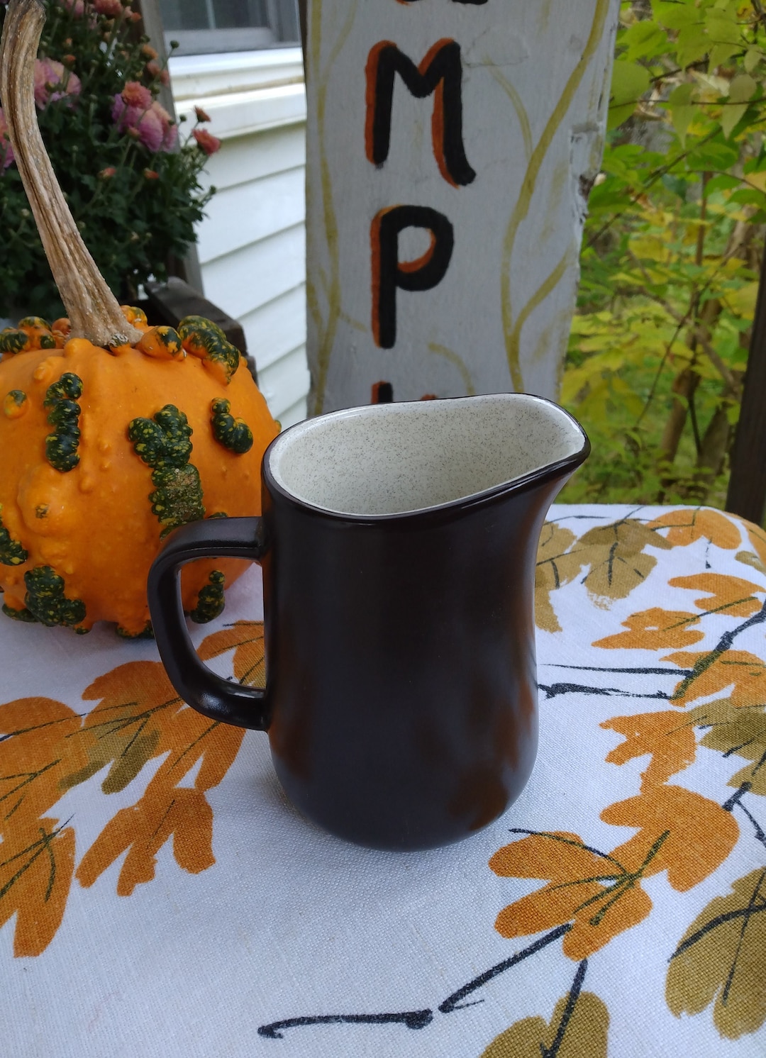 Vintage Mikasa Terra Stone Vanilla Creamer - Japan - Fall Kitchen Decor ...