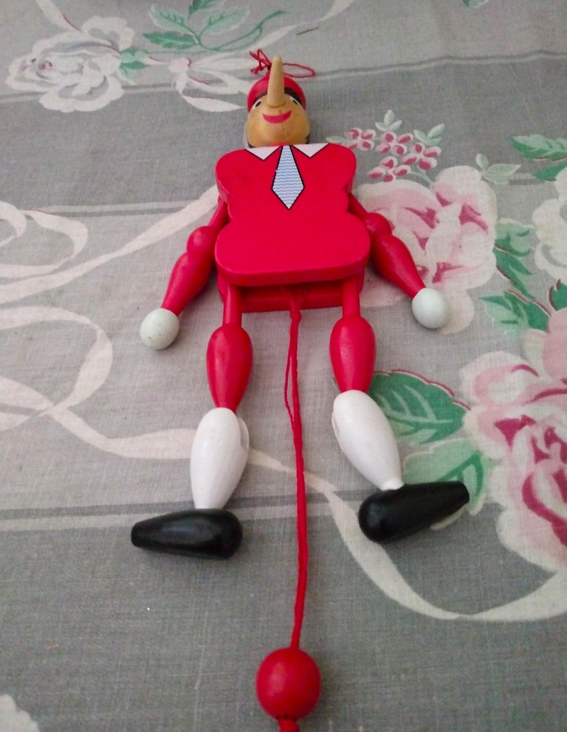 Vintage German Jumping Jack Pinocchio Pull String Christmas Ornament - Etsy