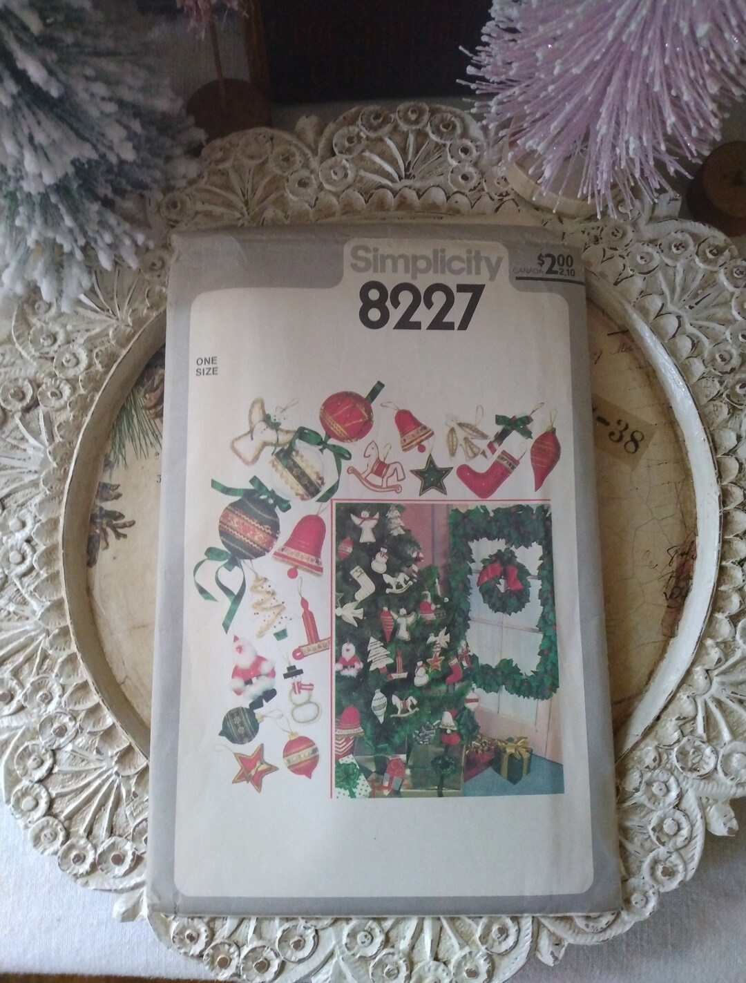 Vintage 1977 Simplicity Pattern 8227 Christmas Wreath Holly and ...