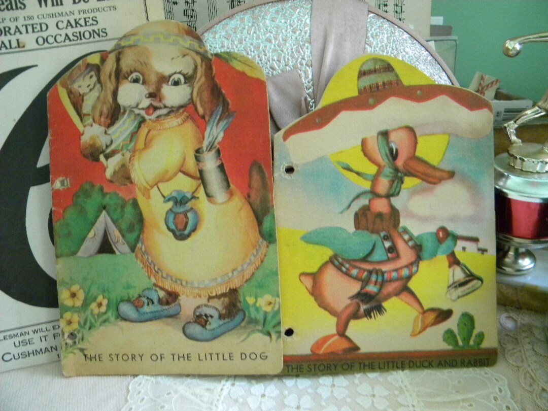 2 Vintage 1941 Children's Books Booklets the Story of the Little Dog ...