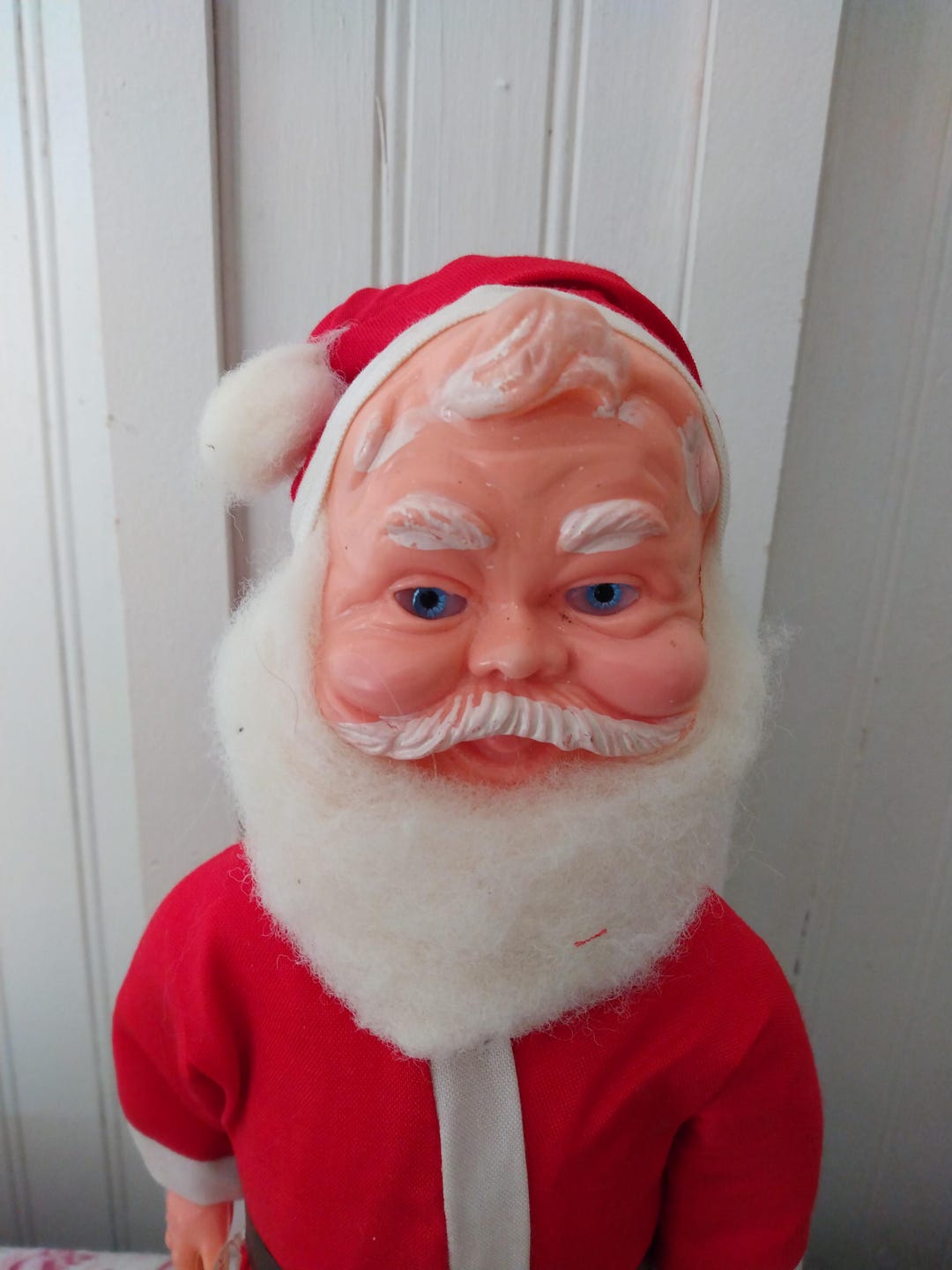 Vintage 1970s 12" Standing Santa Claus Figurine Posable Arms Made in ...