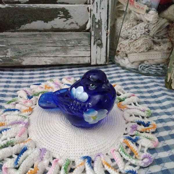 Fenton Glass Bird - Etsy