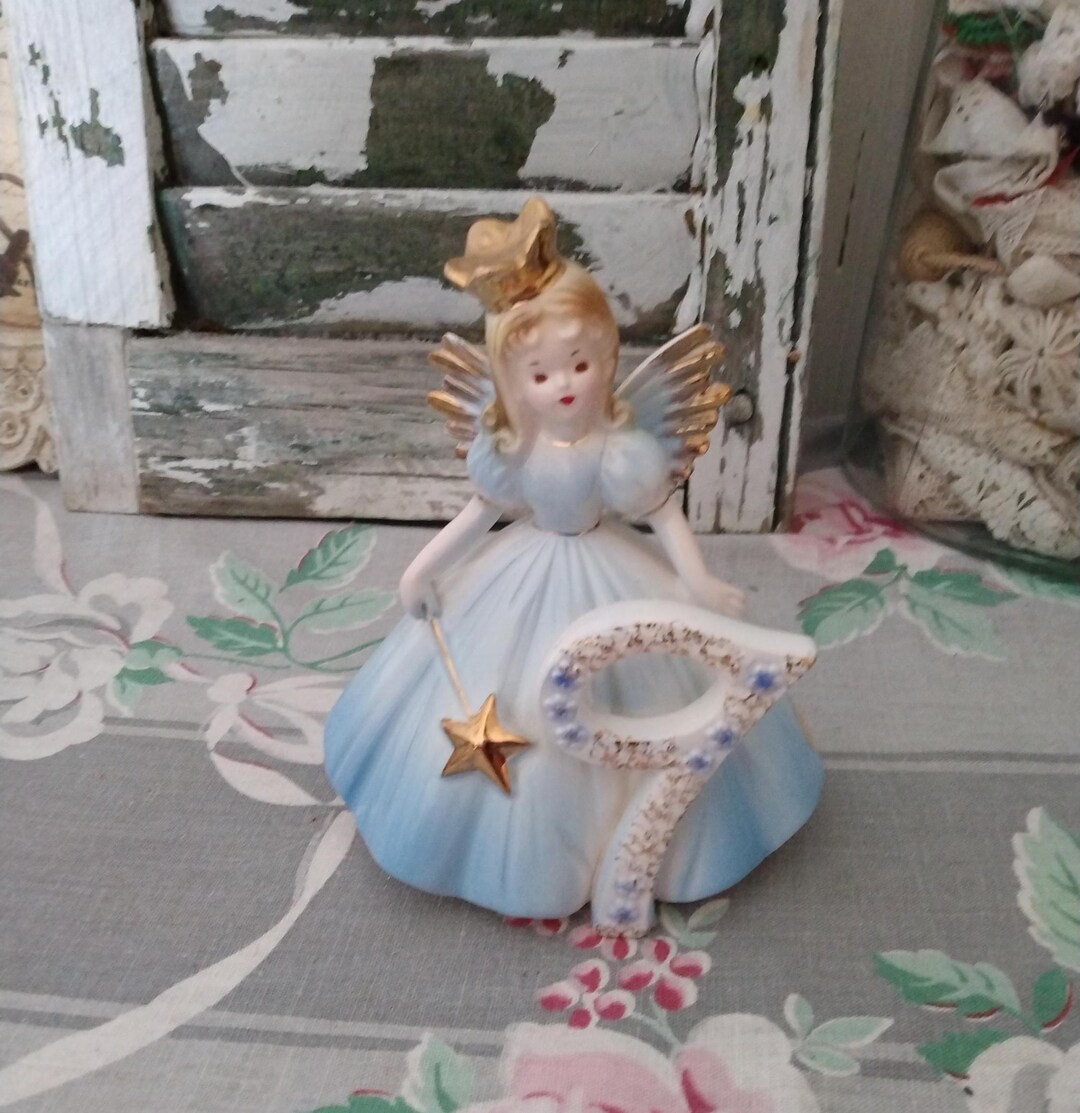 1980s Vintage Josef Originals Birthday Girl Angel Figurine # 9 Japan - Etsy