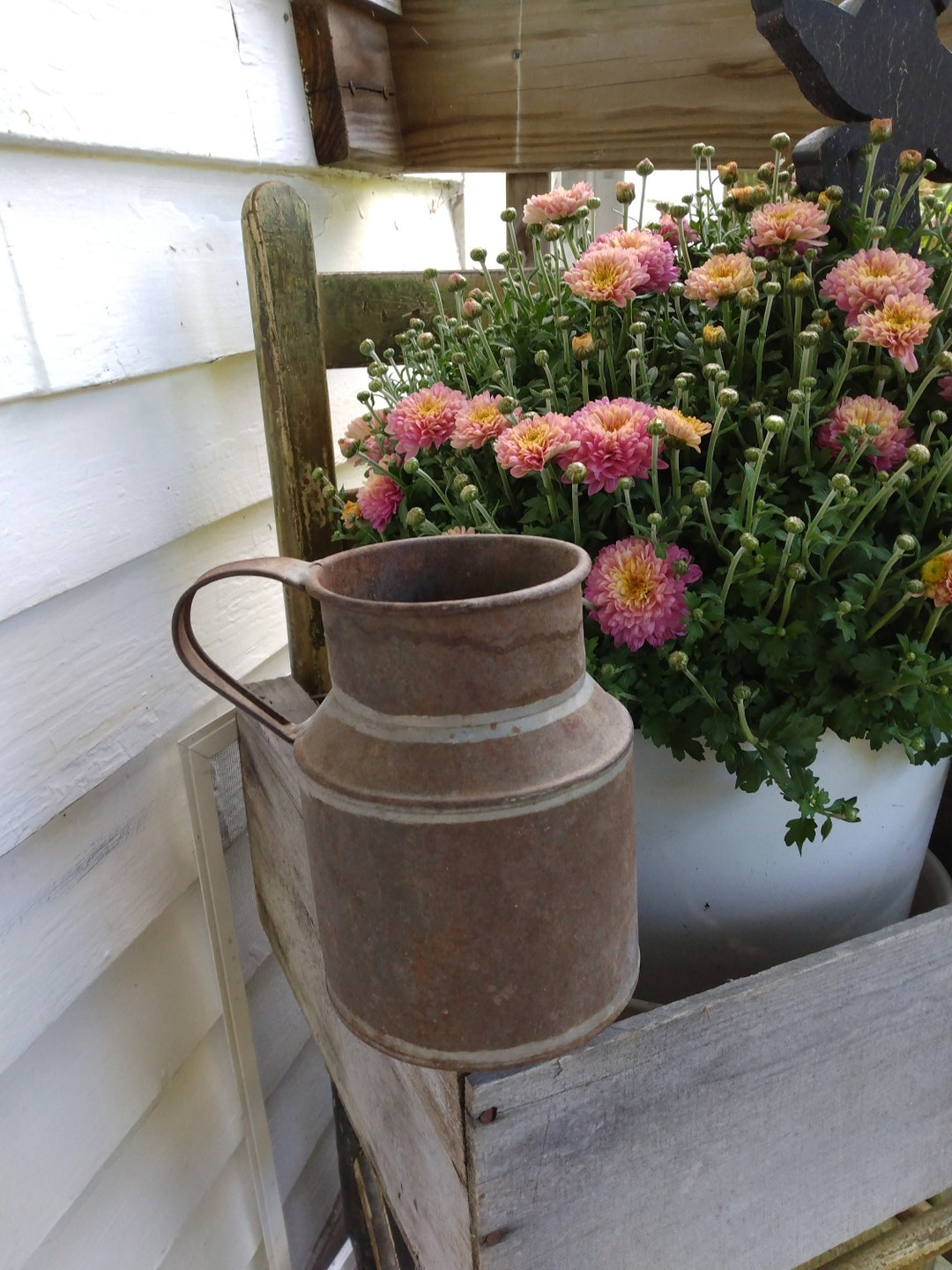 Vintage 5 Rusty Rustic Farmhouse Milk Can-fall - Etsy
