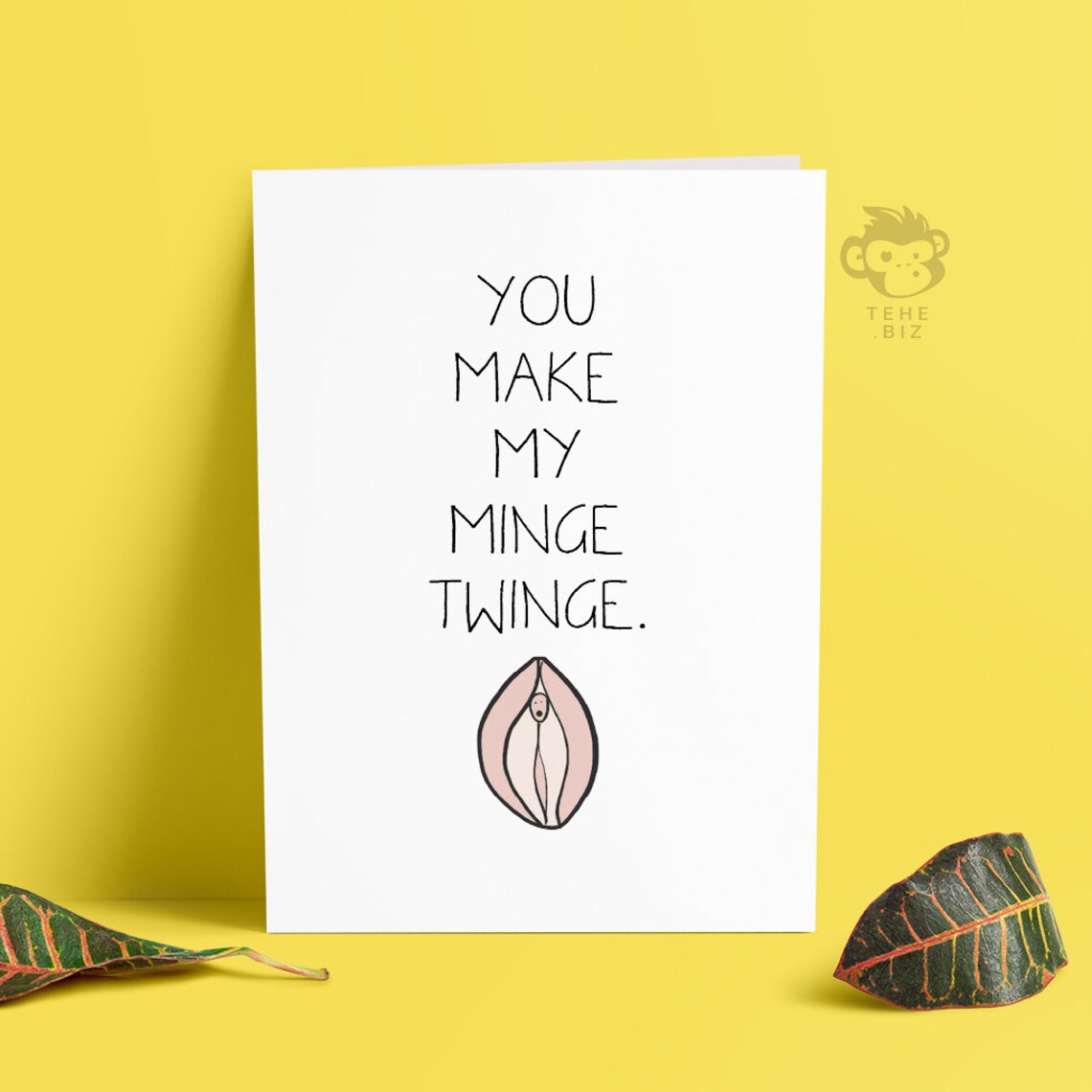 You Make My Minge Twinge Card Profanity Cards Engagement - Etsy