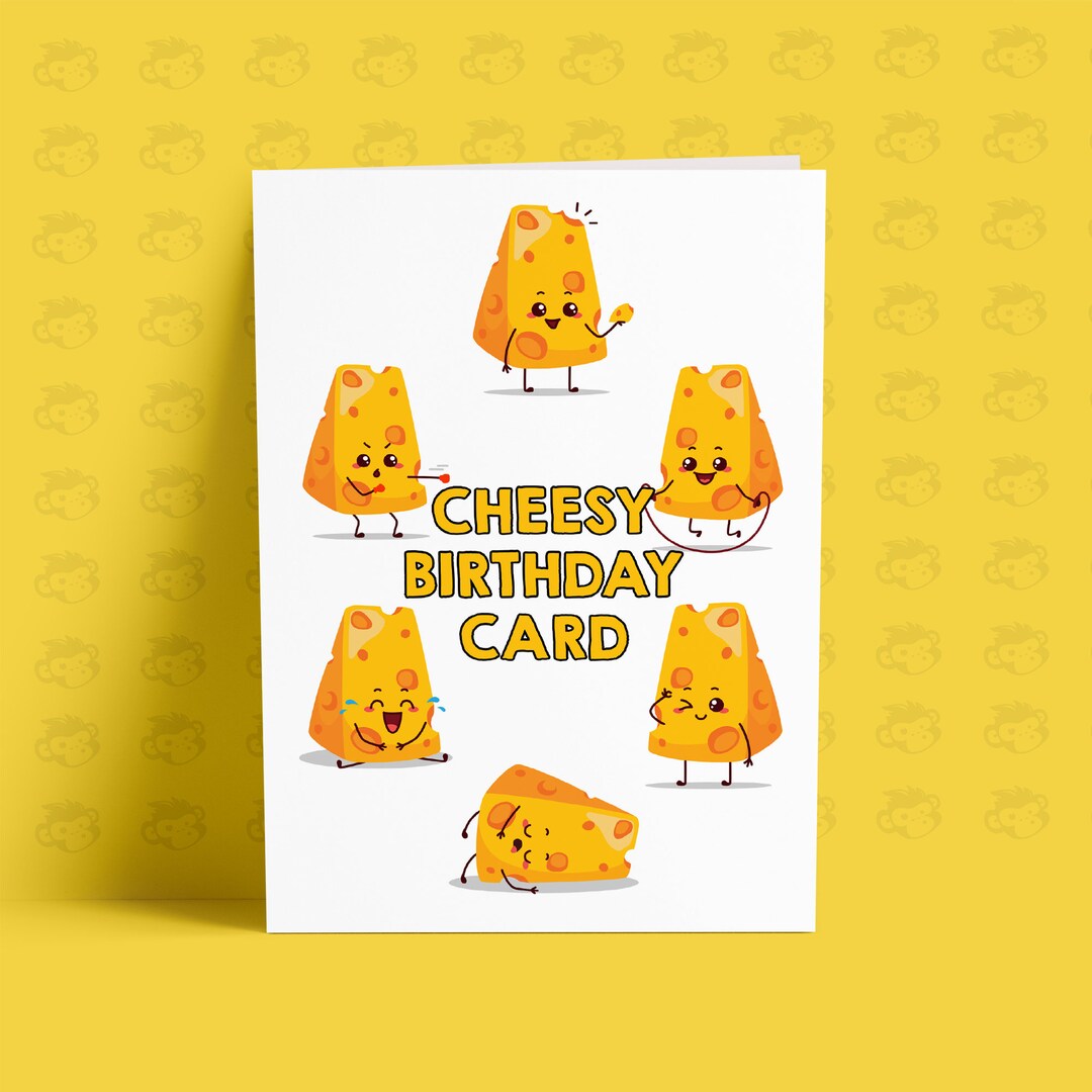 Cheesy Birthday Card - Funny Cheese Lover Card for Him or Her 16th ...