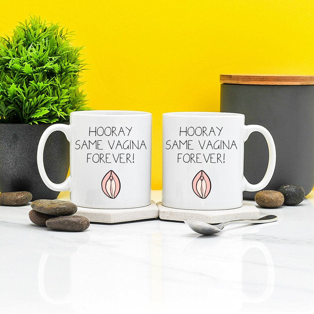 HOORAY, Same Vagina Forever Gift Newlyweds Gay Pride Gay Marriage Wifey Lesbian Wedding Gay ...