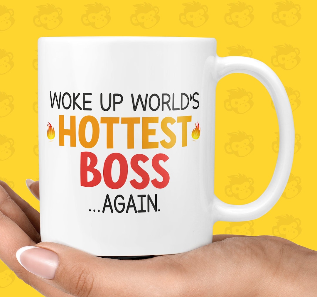 Funny HOTTEST BOSS Gift Mug Thank You Present for Boss, Birthday Gifts ...