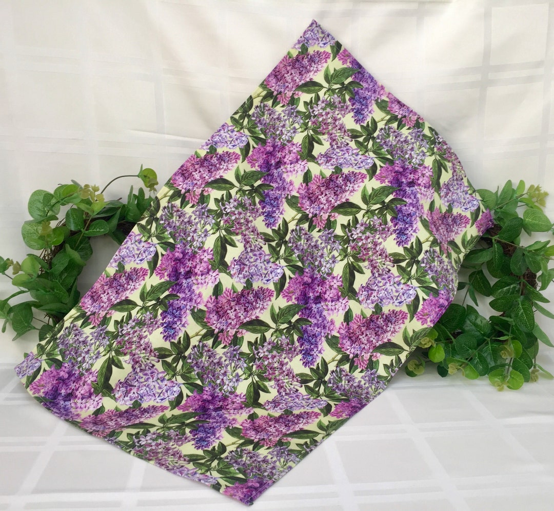 Lilacs Flowers Botanical Handmade Decorative Kitchen Towel, Gift for ...
