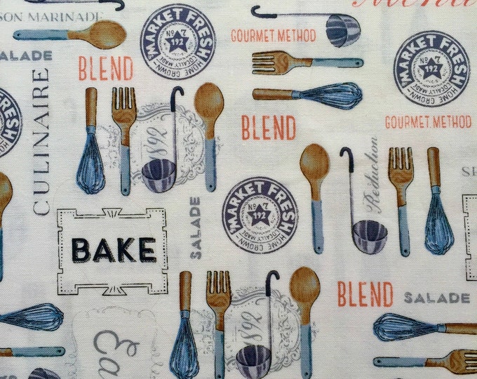 Cookware Fabric Get Cookin' by Pattysloniger Cookware Kitchen Pots Pans ...