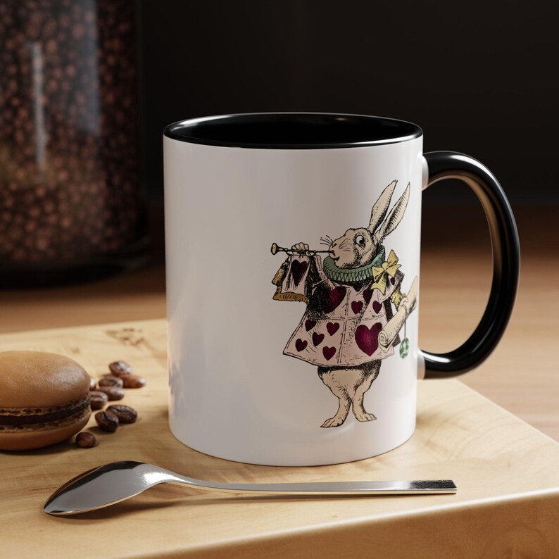 Alice-wonderland Mug: White Rabbit Vintage Graphic, Book Lover Gift - Etsy