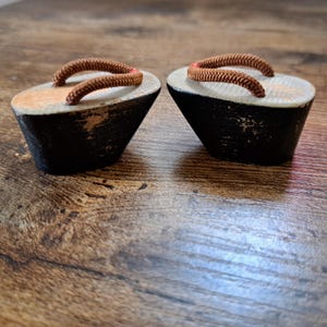 Vintage Pair of Japanese Maiko Geta Okobo Miniature Shoes, Ornamental ...