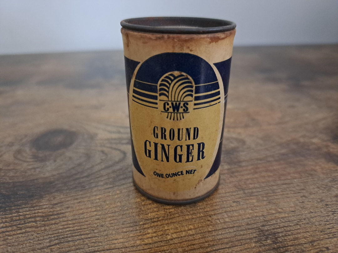 Vintage Ground Ginger Tin, Store Cupboard Tin, Collectable Tin, C W S ...
