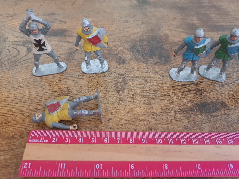 7 RARE Timpo Medieval Lead Soldiers, Old Lead Figurines, Collectable ...