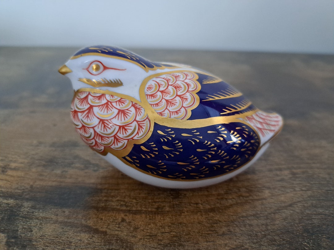 Vintage Royal Crown Derby Quail Paperweight: Handpainted Bone China ...