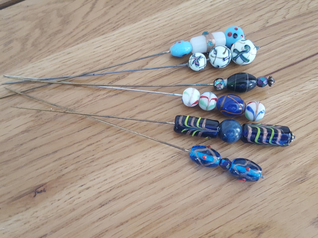 Vintage Ornate Hat Pins - Set of 6 Long Collectible Pins - Etsy