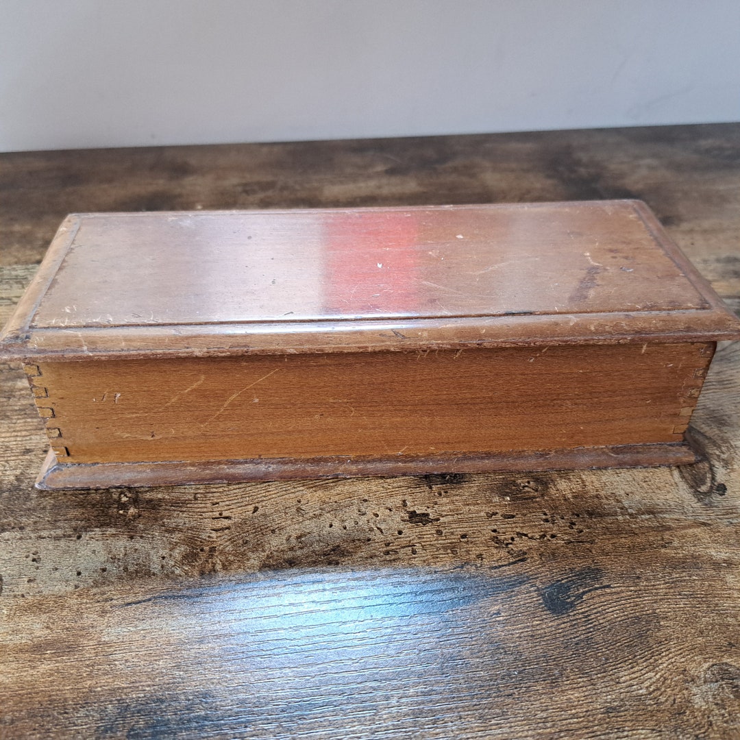 Antique Wooden Candle Box, Hand Made Candle Box With Lid - Etsy