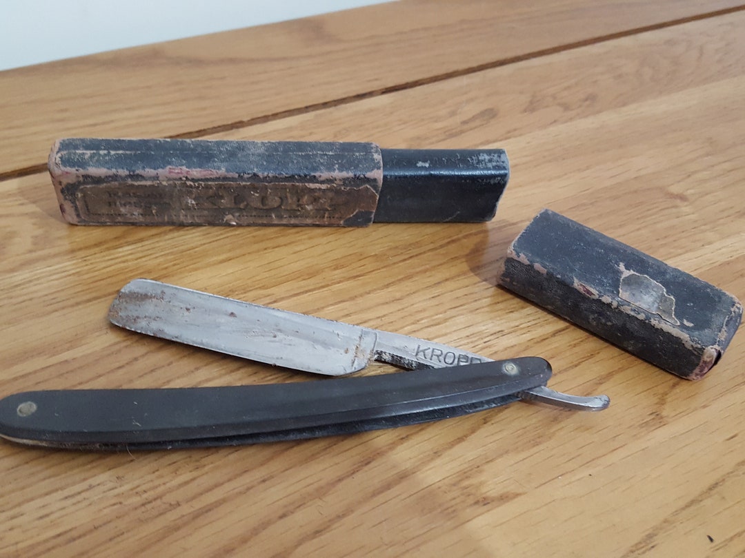 Vintage Kropp Straight Razor, Cut Throat, Sheffield Razor, Boxed Razor ...