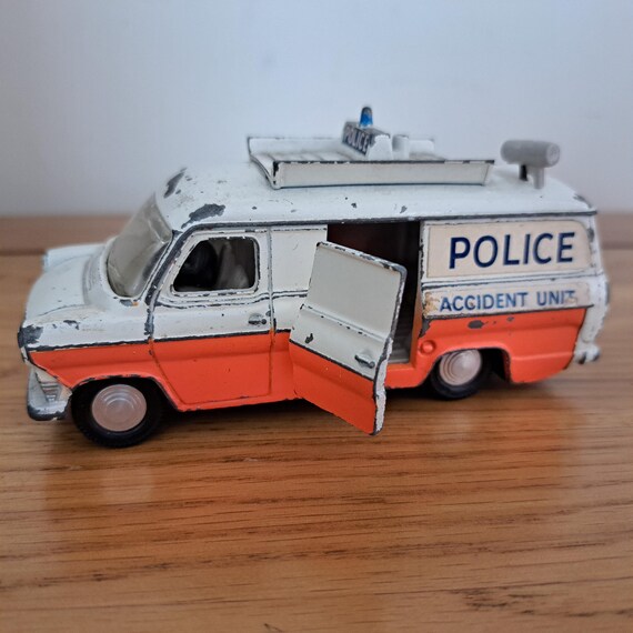Vintage Dinky Diecast Police Ford Transit, Play Worn,… - Gem