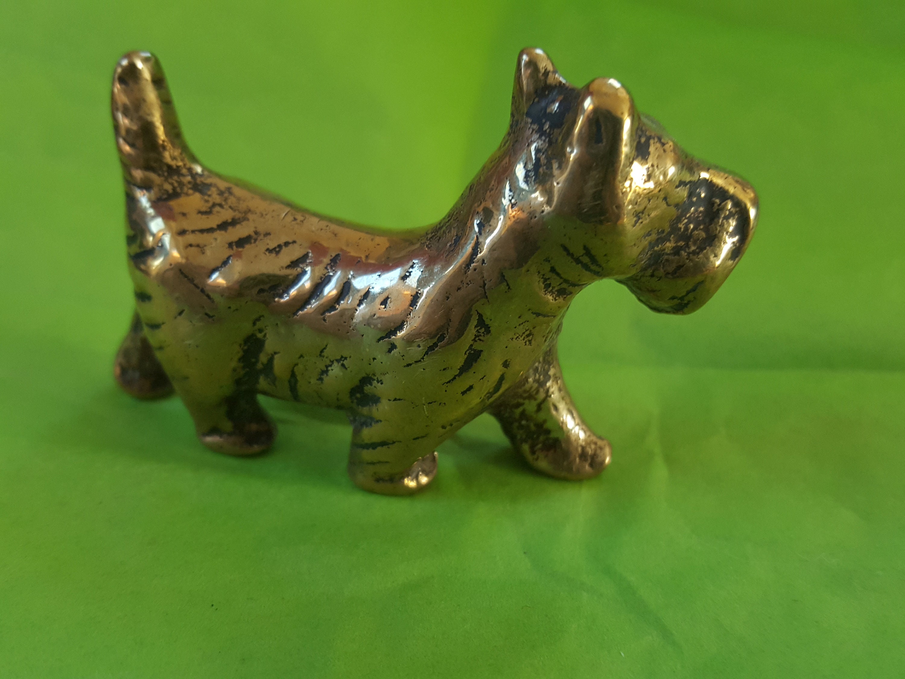 Vintage Brass Terrier Dog home decor brass figurine brass | Etsy