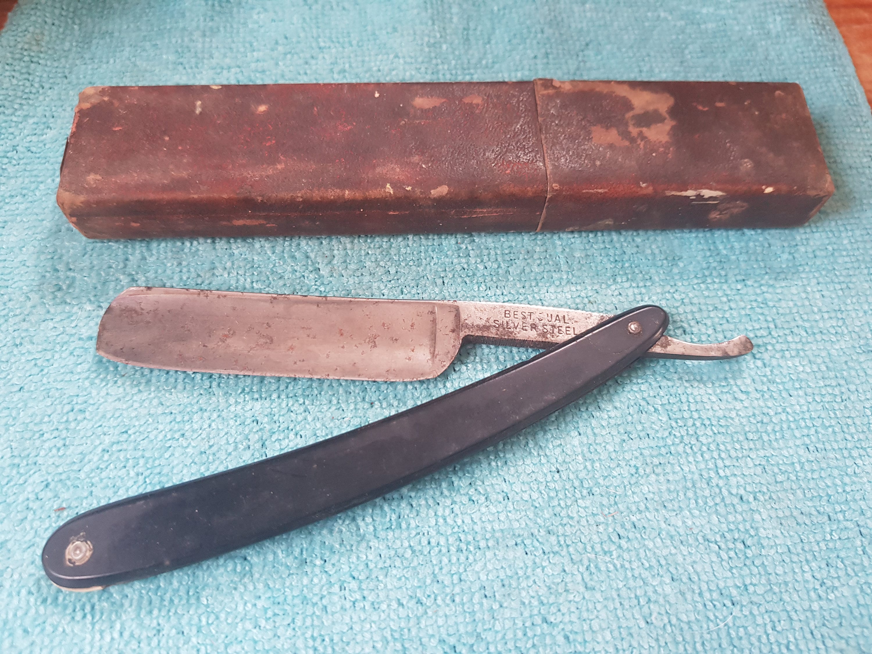 Antique Straight Razor Silver Steel Sheffield Cut Throat - Etsy