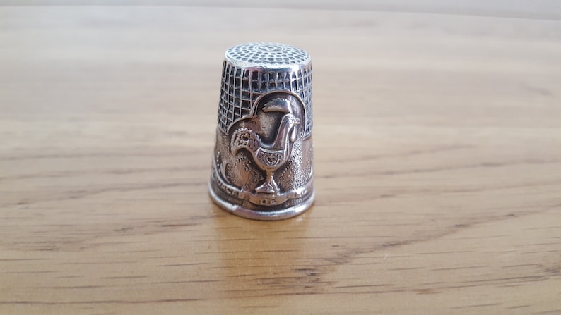 Vintage Silver Portuguese Thimble, Cockerel, Rooster, Sewing and ...