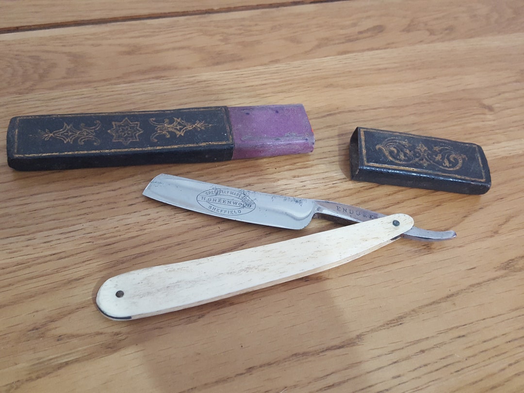 Vintage Endure Straight Razor, H Greenwood, Bone Cut Throat, Wet Shave ...