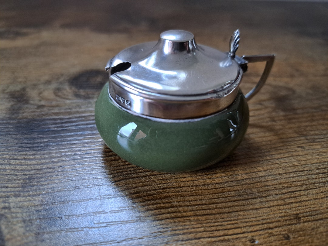 Antique Hallmarked Silver Carlton Ware Mustard Pot Chester 1913 - Etsy