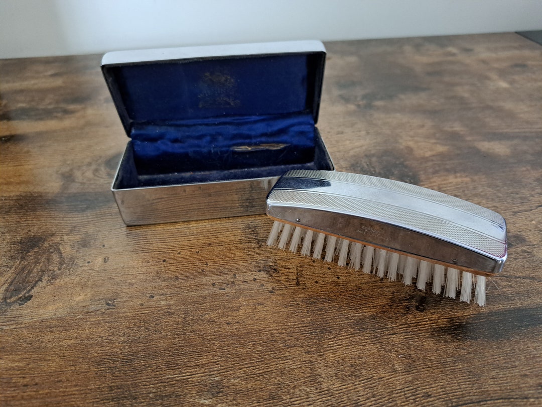 Vintage Wilkinson Sword Box and Brush, Chrome Plated Brush With Box ...